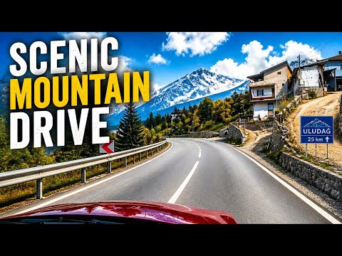 4K Ultra HD Scenic Drive | Turkey, Bursa to Uludağ Mountain Road
