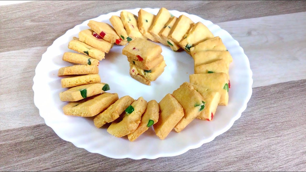 How to make Fruit Biscuit | Eggless Tutti Frutti Cookies | Fruit ...