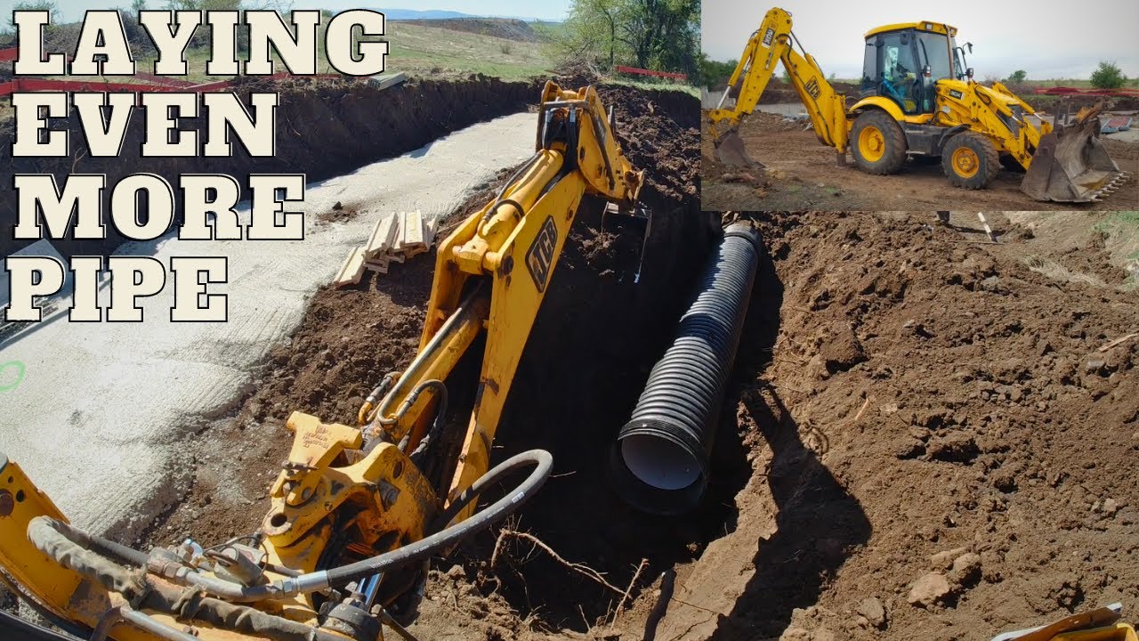Backhoe Loader POV Digging - JCB 3CX On Drain Pipes - YouTube