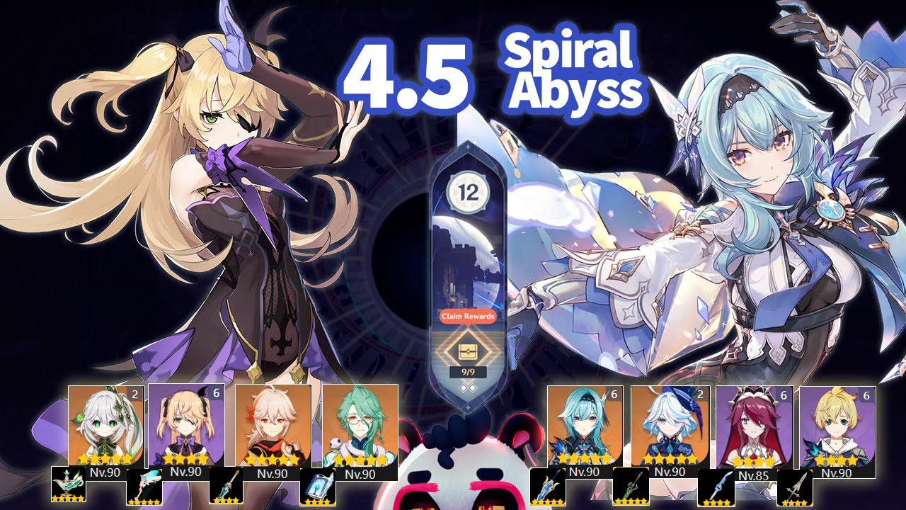 Spiral Abyss 4.5 - Fischl C6 Aggravate & Eula C6 Spindrift - Genshin ...
