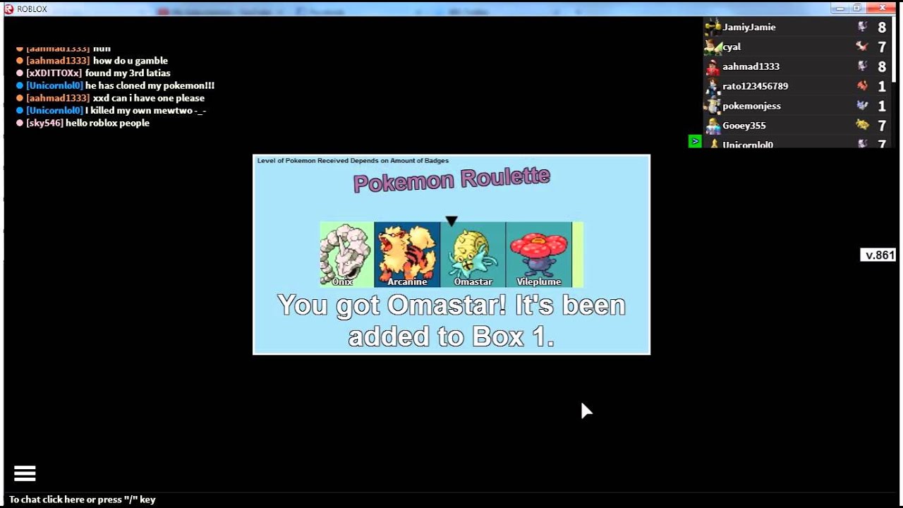 Roblox Project Pokemon Extras - Pokemon Roulette #1 - YouTube