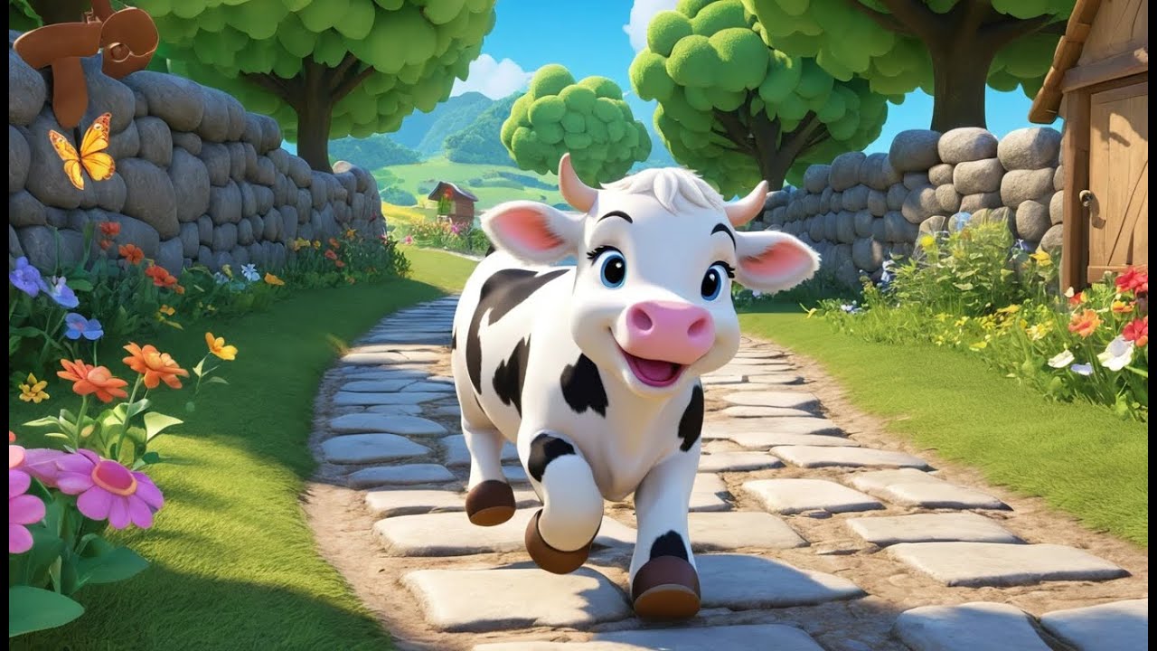 Baby Cow Goes Moo Moo Moo | Adorable Farm Animal Song for Toddlers ...