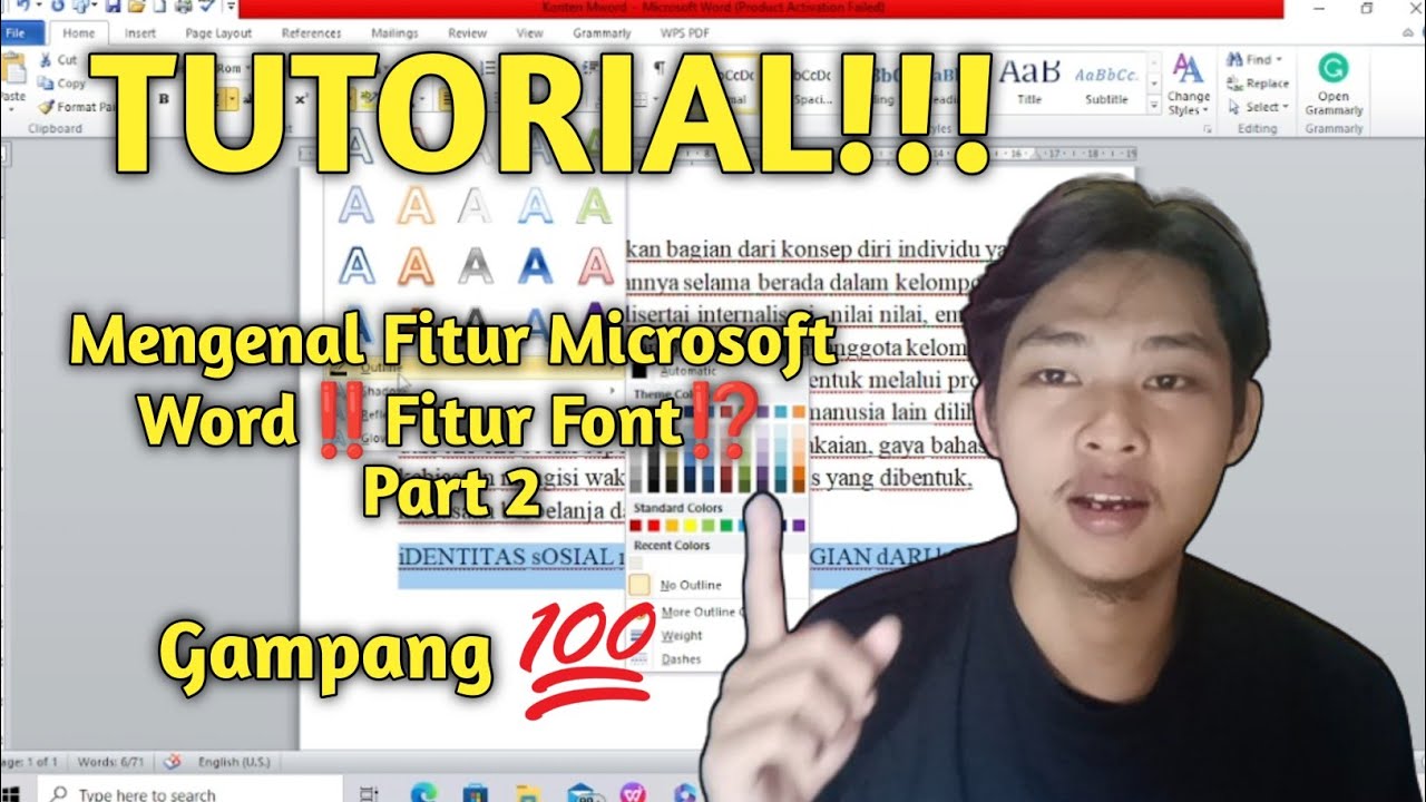 Part. 2 MENGENAL FITUR-FITUR MICROSOFT WORD‼️FITUR FONT⁉️ TUTORIAL ...