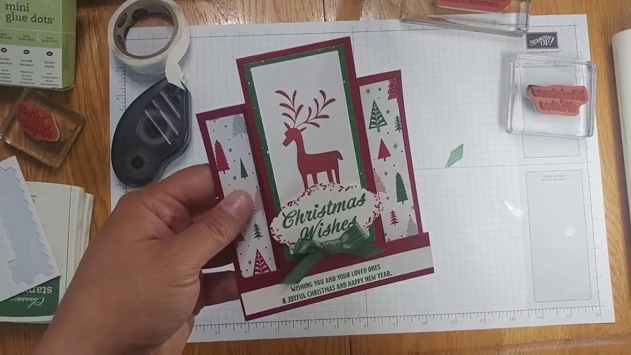 Center Stair Step Christmas Card - YouTube