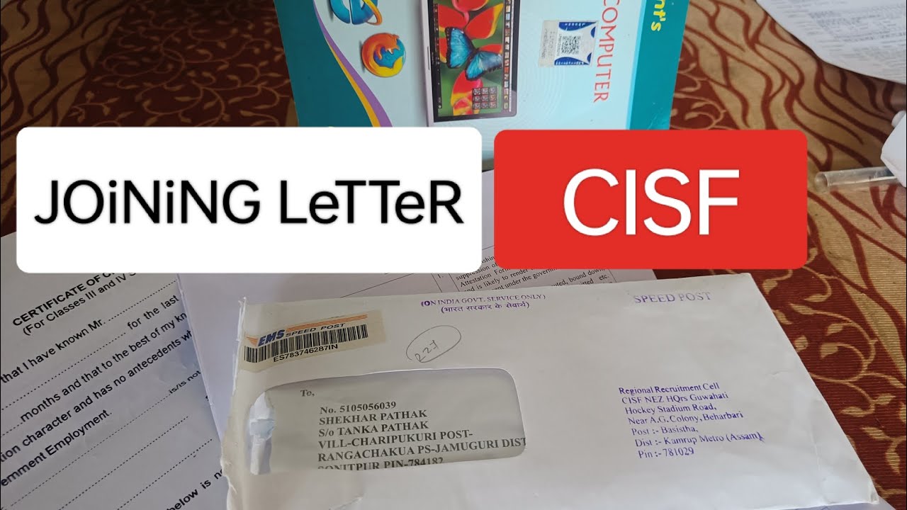 SSC GD cisf joining letter 2023 - YouTube