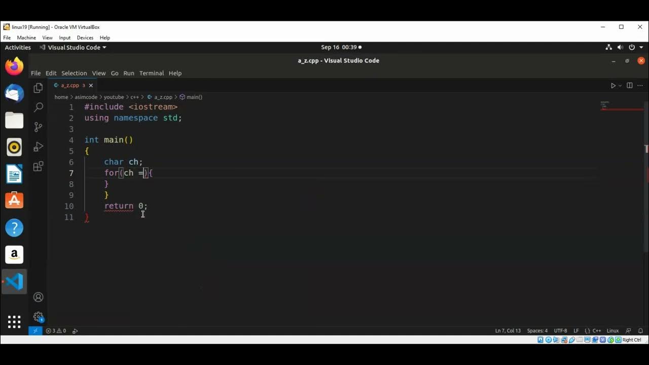 C++ Program to Print Alphabets from A to Z - YouTube