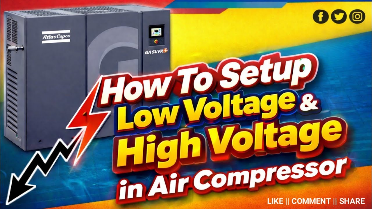 How To Setup Low Voltage and High Voltage in Air Compressor | MAM6080B ...