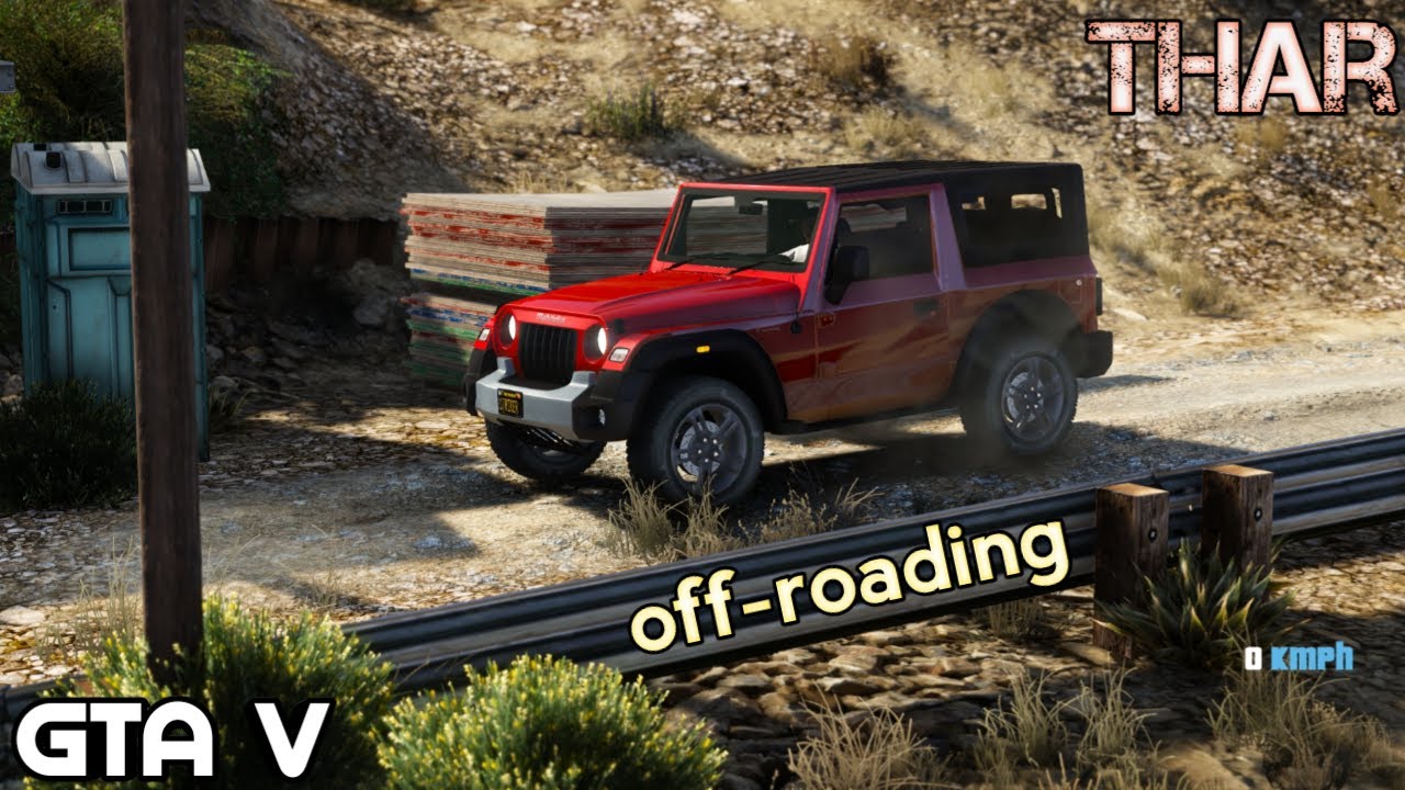 OFFROADING with MAHINDRA THAR GTA V | Enhanced Graphics | 2023 thar ...