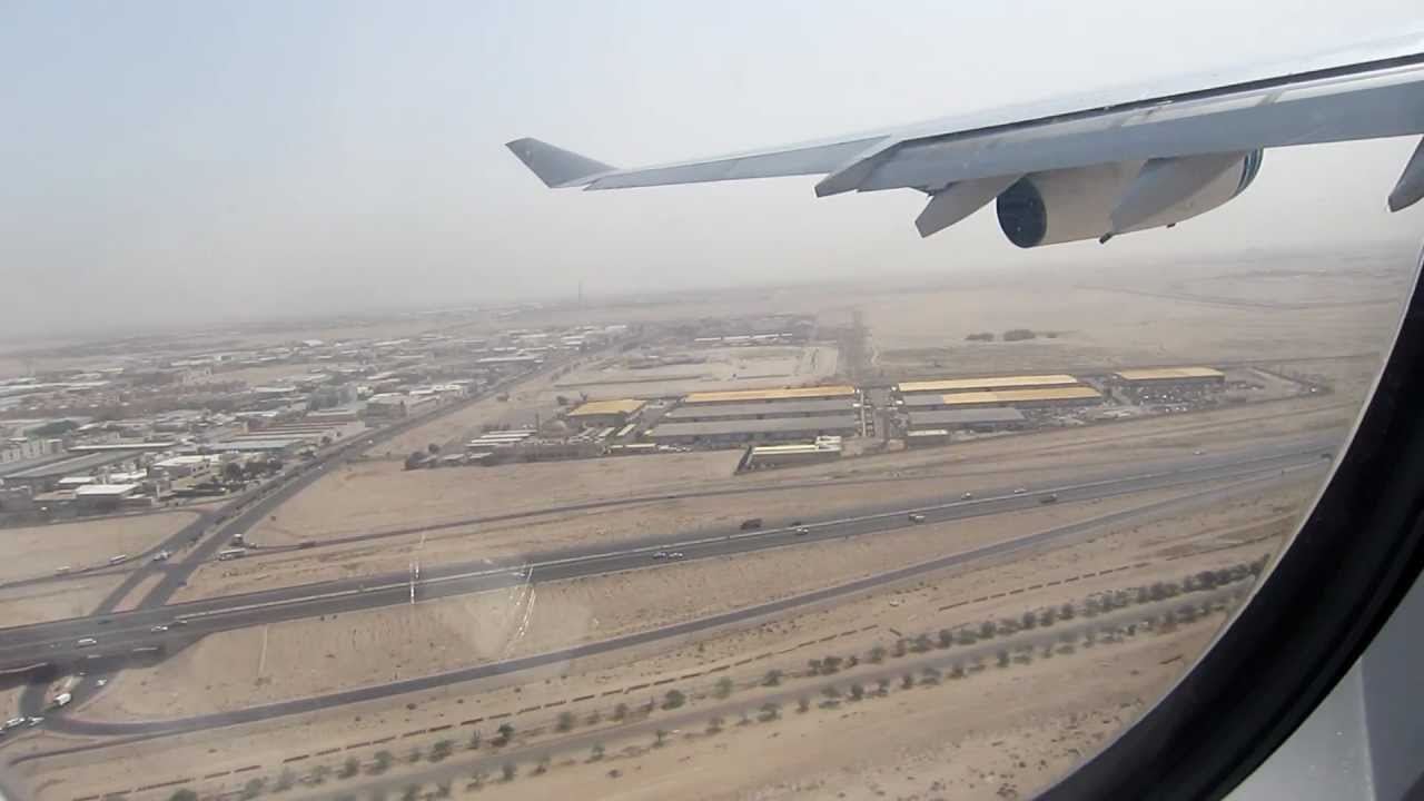 Kuwait Airways A340-300 Take Off from Kuwait - Window View - YouTube