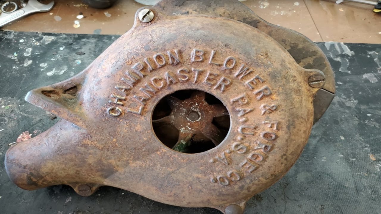Rusty Gold | 100 Year Old Coal Forge Blower Full Restoration - YouTube