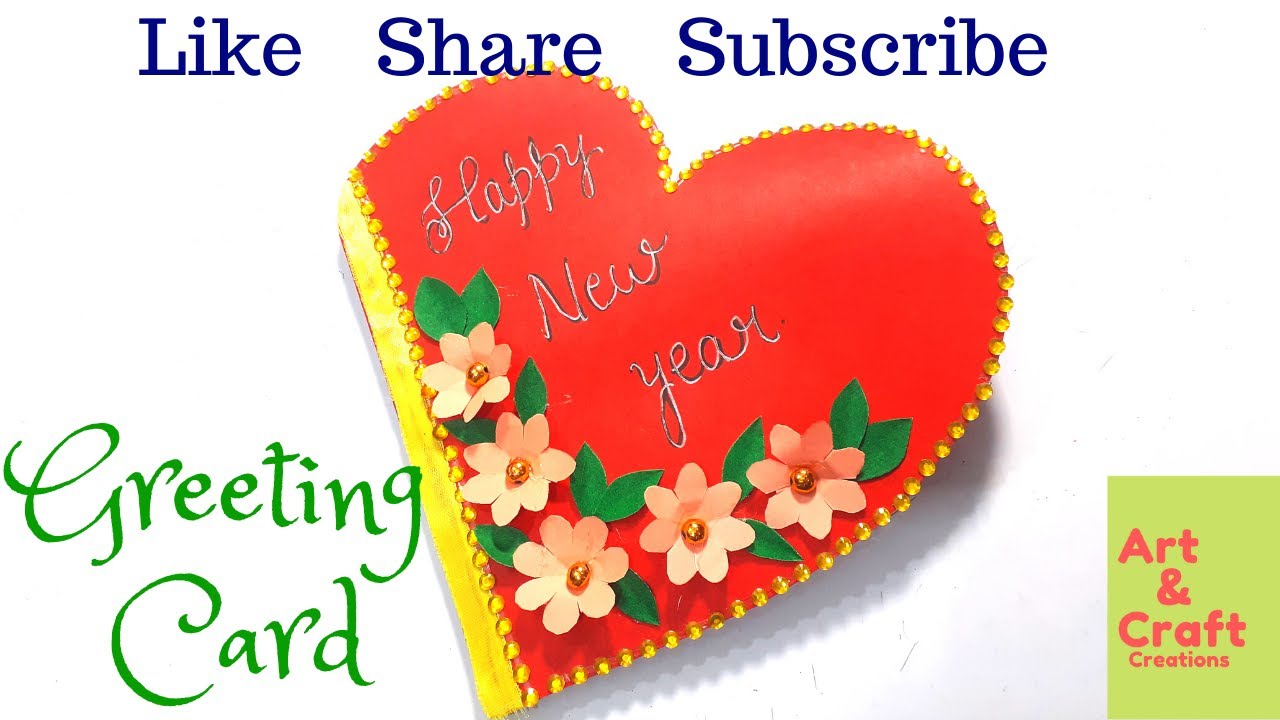 Beautiful Handmade Happy New Year 2020 Card Idea / DIY Greeting Cards ...