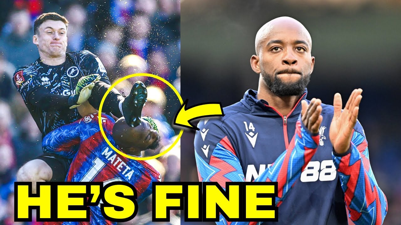 Jean Philipe Mateta Horrific Head Tackle During Crystal Palace 3-1 v ...