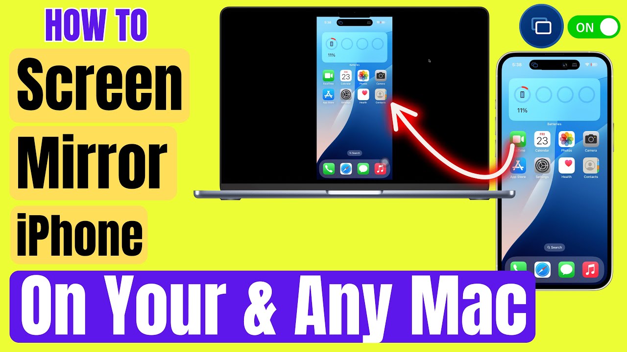 How To Screen Mirror iPhone To MacBook Pro / Air / iMac (2025) - YouTube