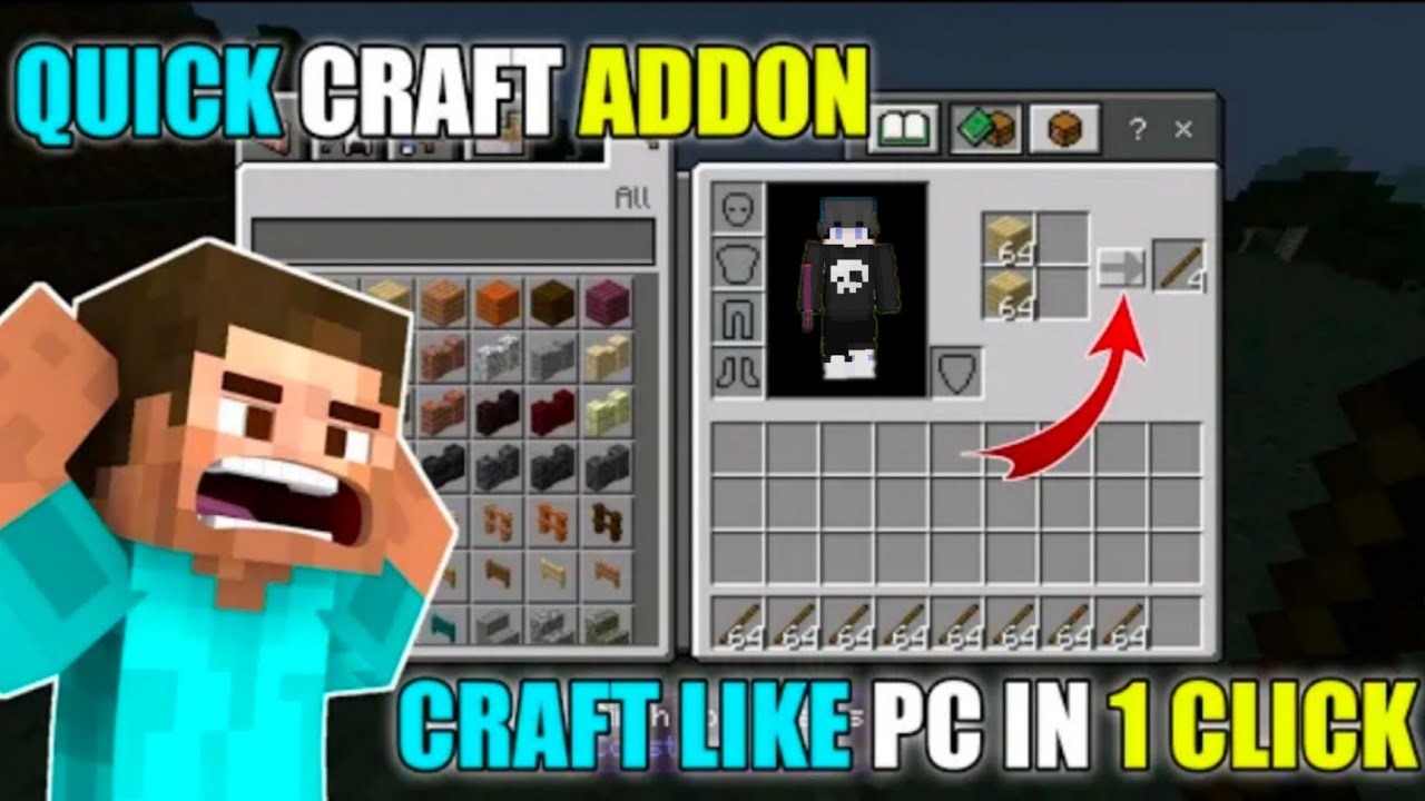 Quick Craft Add-on For Minecraft Pe 1.20 | Craft Like Pc In 1 Click ...