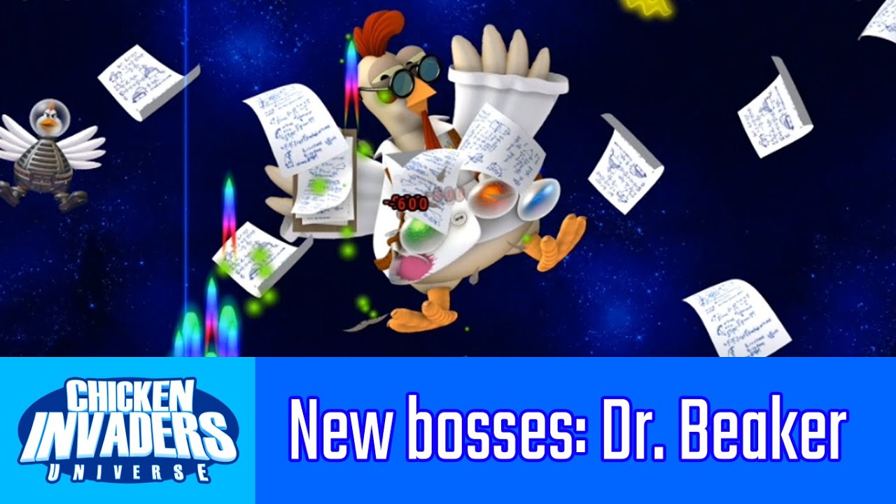 Chicken Invaders Universe (Early Access) - New Bosses: Dr. Beaker - YouTube