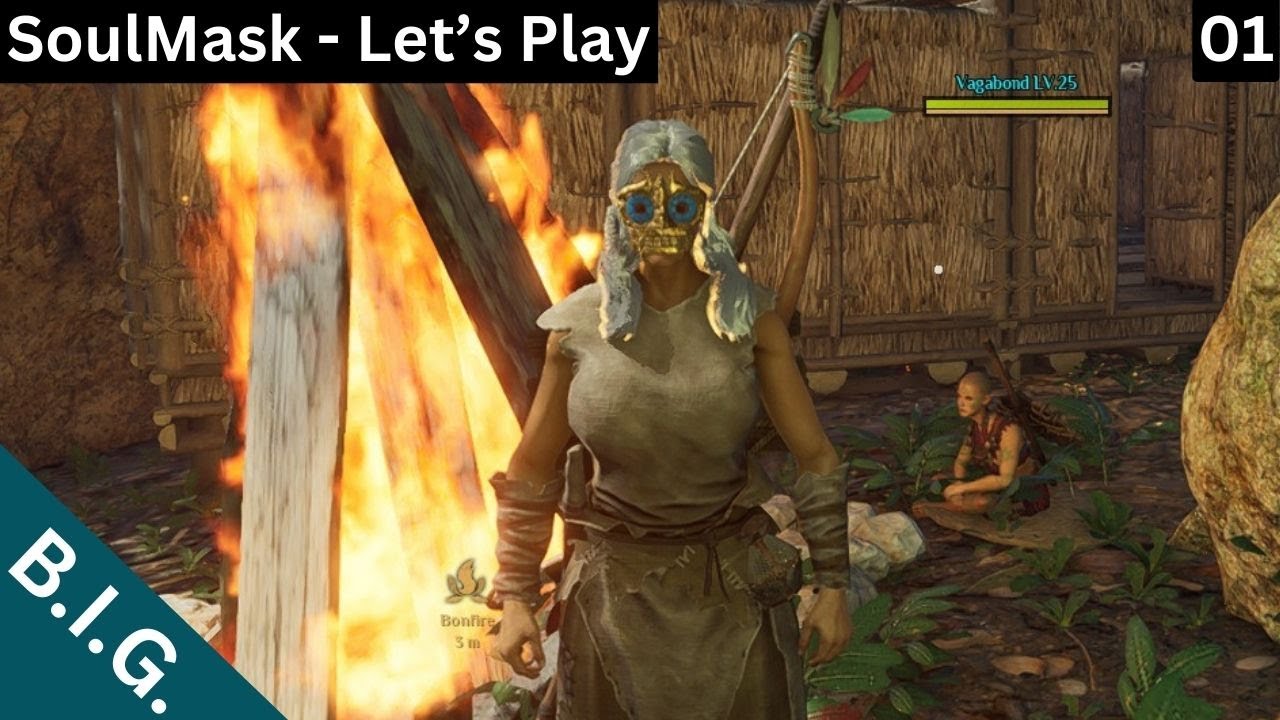 Soulmask Solo - Day 01: Weapons, Tools, Base and our first new Tribe ...