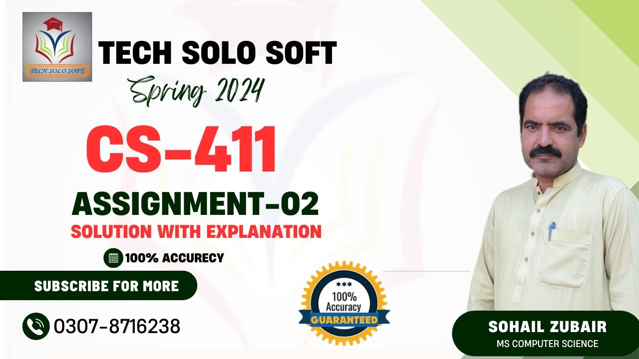 Cs411 Assignment 2 Solution Spring 2024 Cs411 Assignment 2 Solution 2024 By Tech Solo Soft
