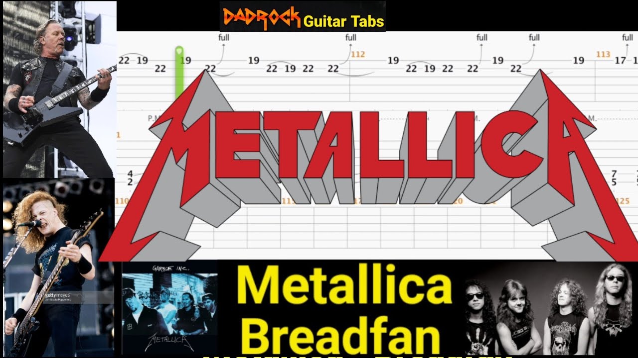 Breadfan - Metallica - Guitar + Bass TABS Lesson - YouTube