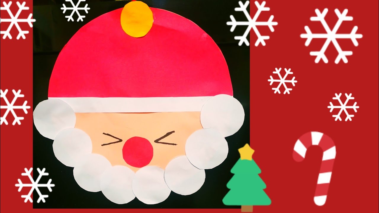 Santa Claus face wall decor,Santa face hanging by paper,#christmas # ...
