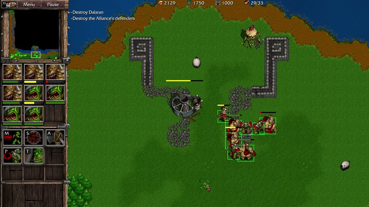 Warcraft 2 Remastered: Tides of Darkness - Orc Campaign Map 13 - YouTube
