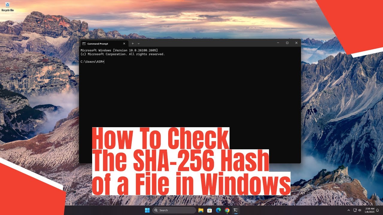 How To Check The SHA-256 Hash of a File in Windows - YouTube
