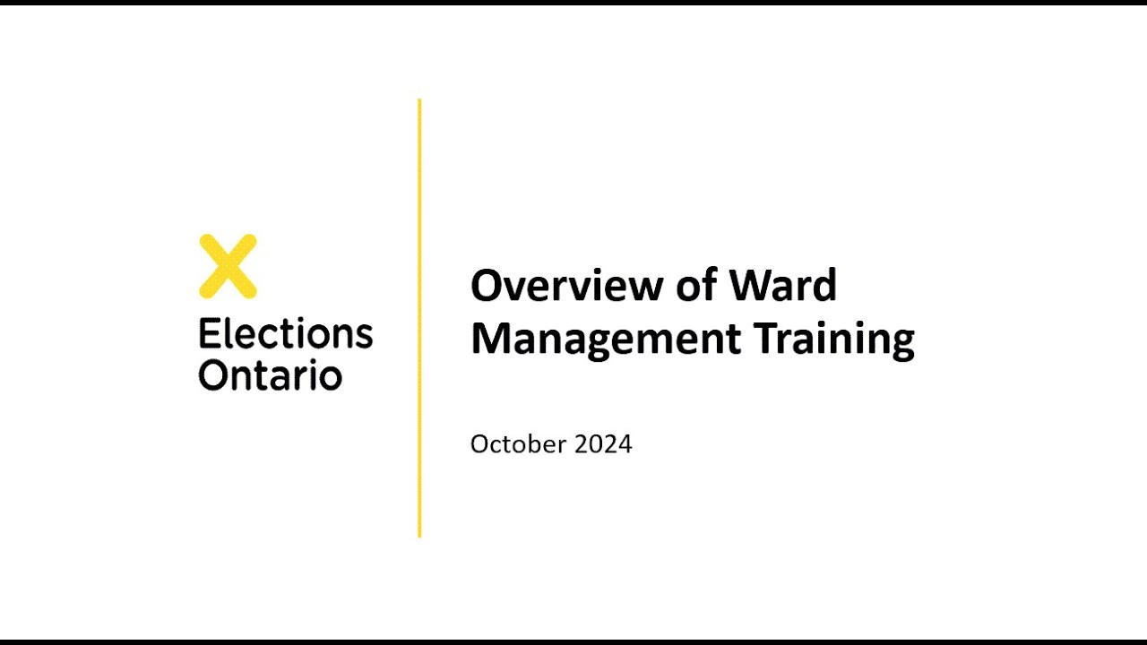 Overview of Ward Management Training - YouTube