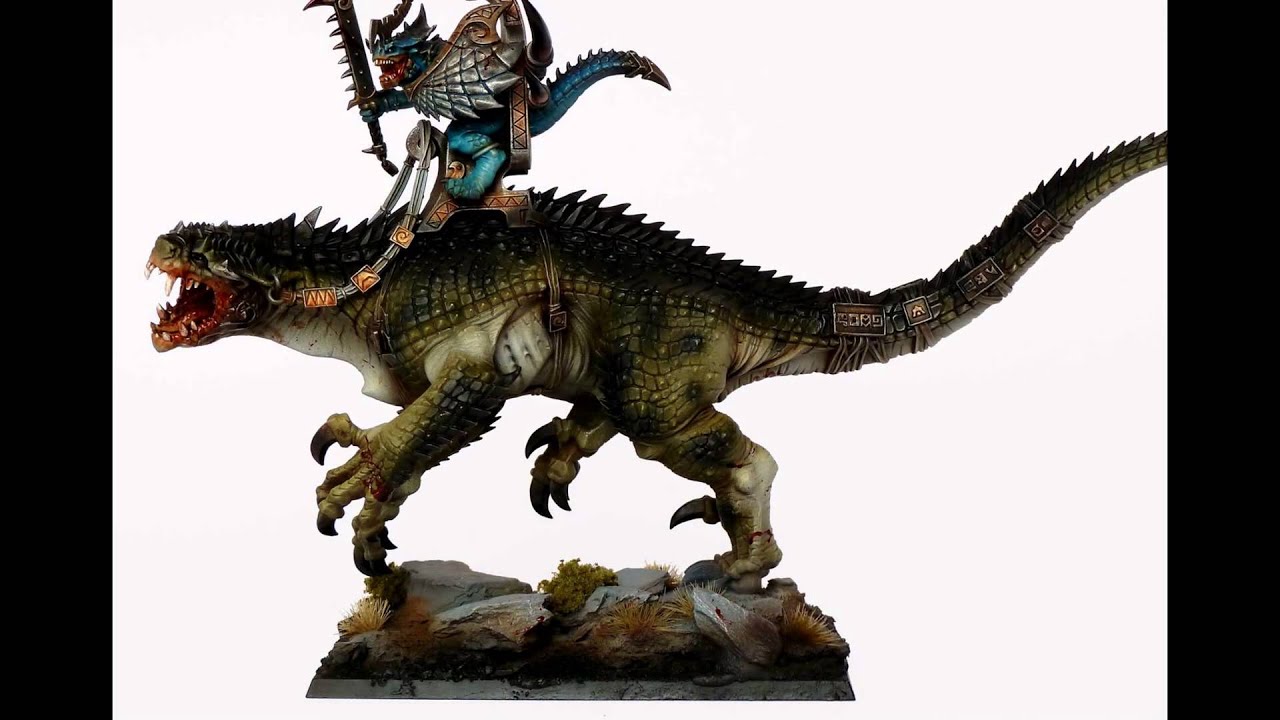 Warhammer Lizardmen Carnosaur Painted by ThirdEyeNuke Studio - YouTube