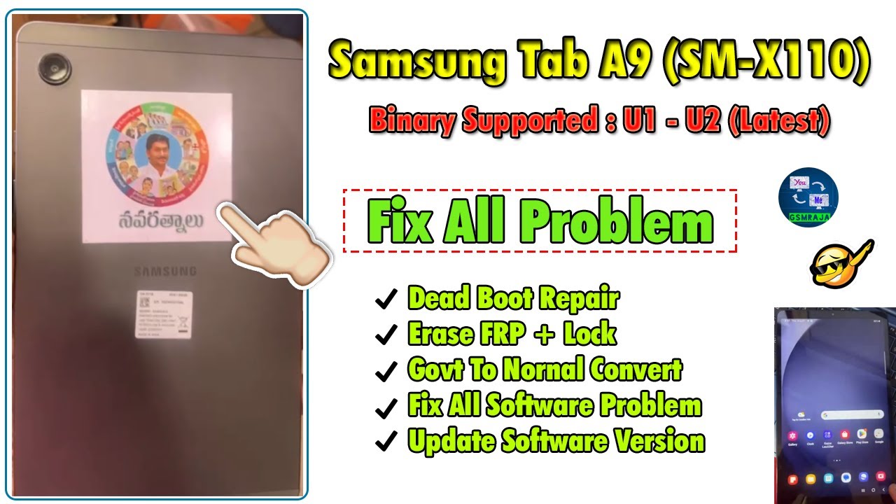 Samsung Tab A9 (SM-X110) U2 Binary Dead Boot Repair File | MDM Unlock ...