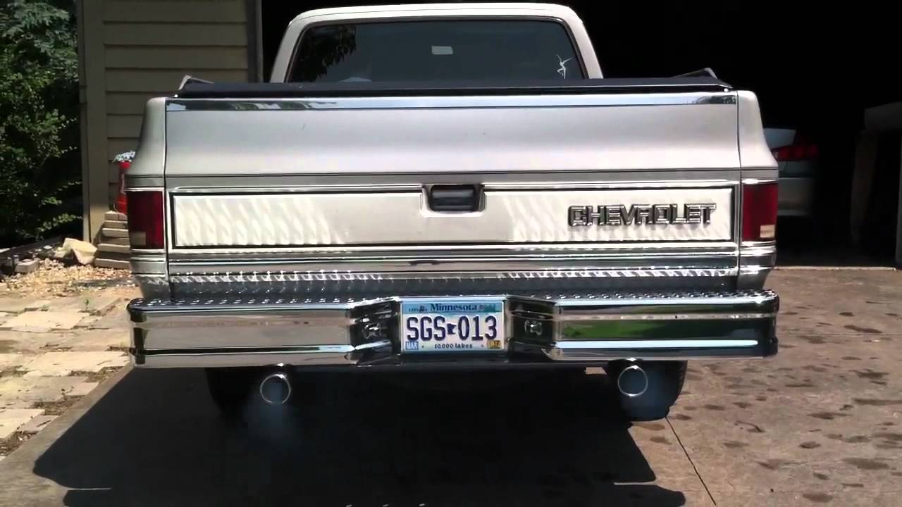 Porter mufflers on 1985 chevy c10 - YouTube
