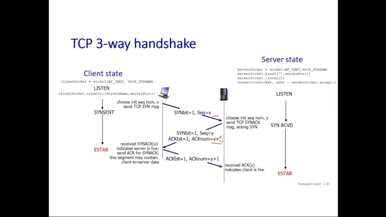 TCP 3 Way Handshaking | CN | Final | C101 | UIU - YouTube