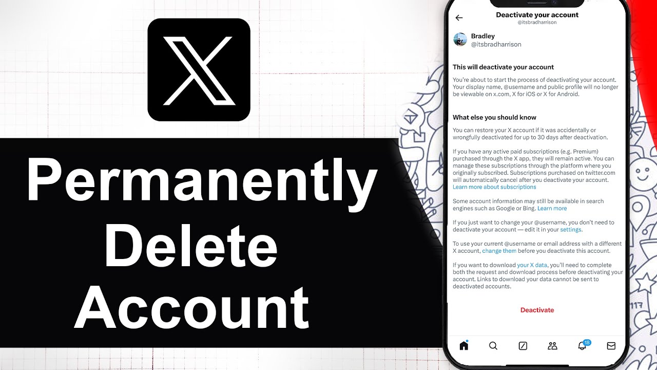 How To Delete X Account Permanently (Step By Step) - YouTube