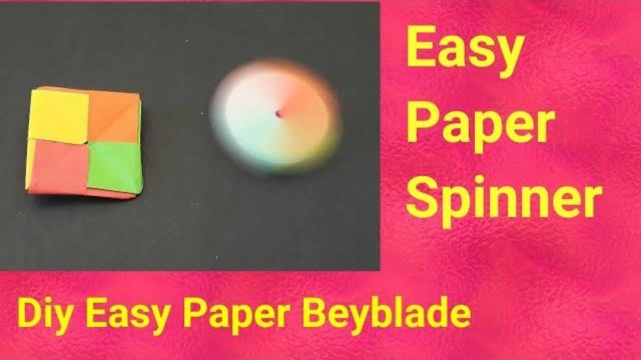 Paper Beyblade / How to make a paper spinning top - YouTube