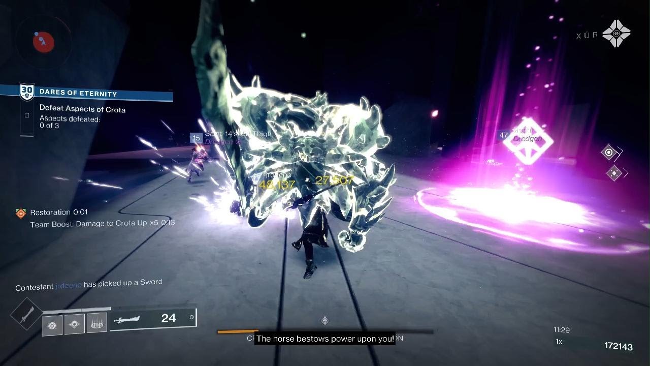 Destiny 2: Hive Sword Combo vs. Aspects of Crota - Warlock Gameplay ...