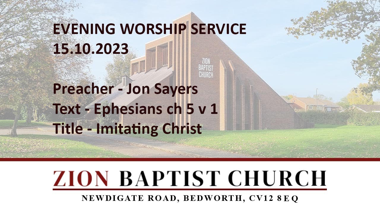15.10.2023 Evening Worship - Jon Sayers - YouTube