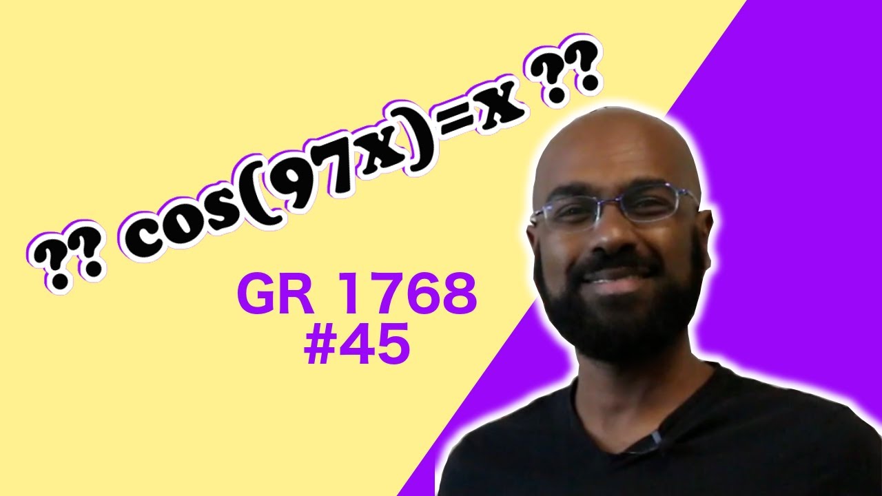 GRE Math Subject Test: GR 1768 #46 | Strange Trigonometric Equation ...