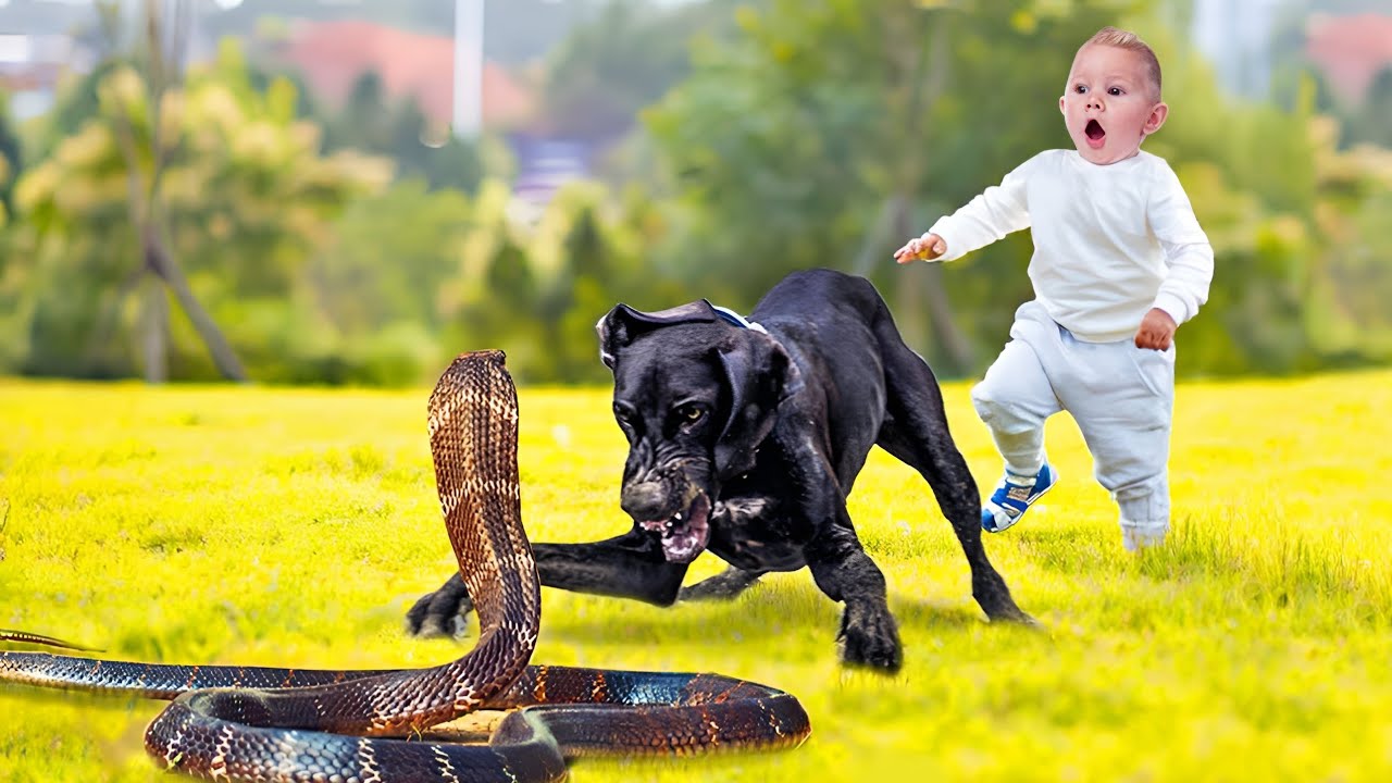 Giant Snake Wanted To Attack The Baby, But This Dog Did Something ...