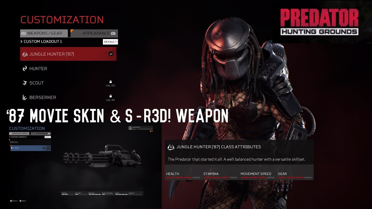 (RARE! '87 Predator Movie Skin & S-R3D! Weapon) PREDATOR HUNTING ...