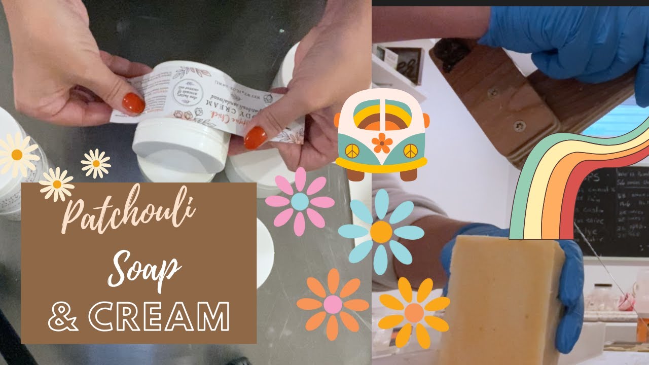 Making patchouli soap and shea cream | packaging lotions | soap cutting ...