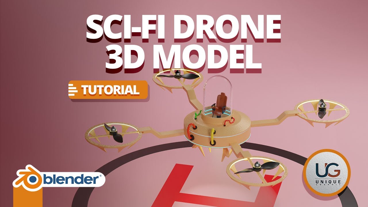 how to Create Sci-Fi Drone in Blender /tutorial /blender /3d - YouTube