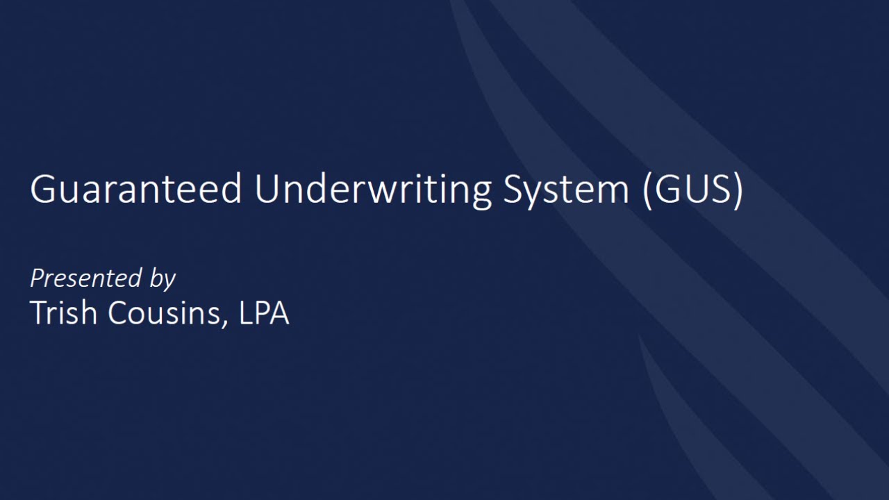 USDA SFHGLP GUS Platform Boost Loan Accuracy and Speed - YouTube