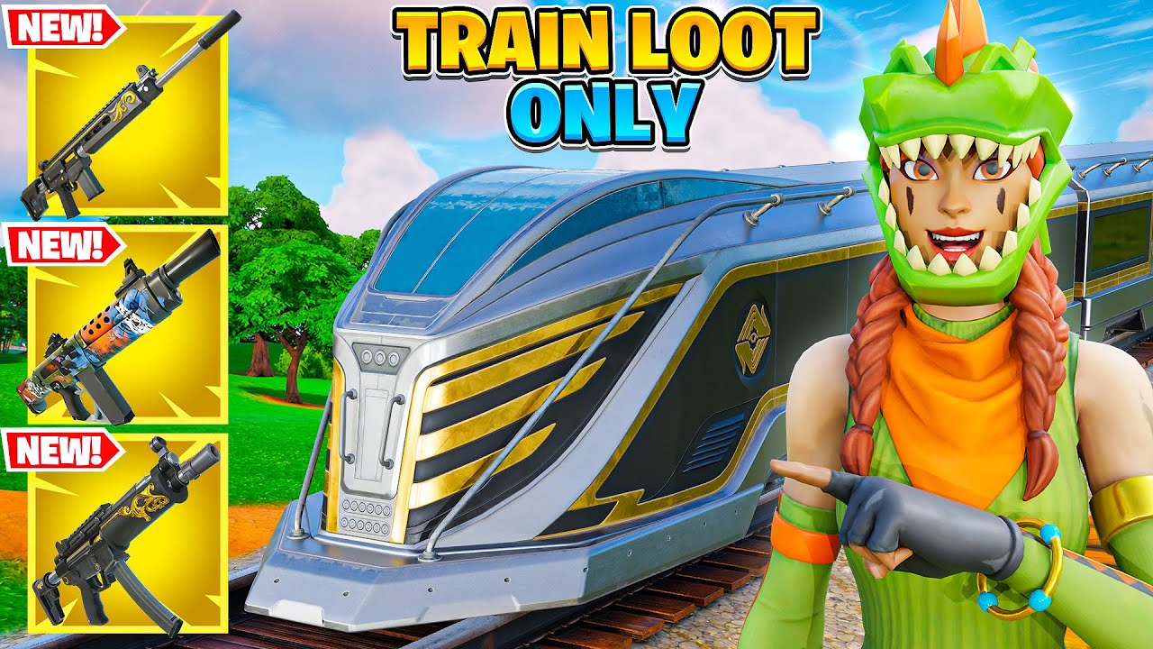 The TRAIN *ONLY* Challenge in Fortnite Chapter 5! - YouTube