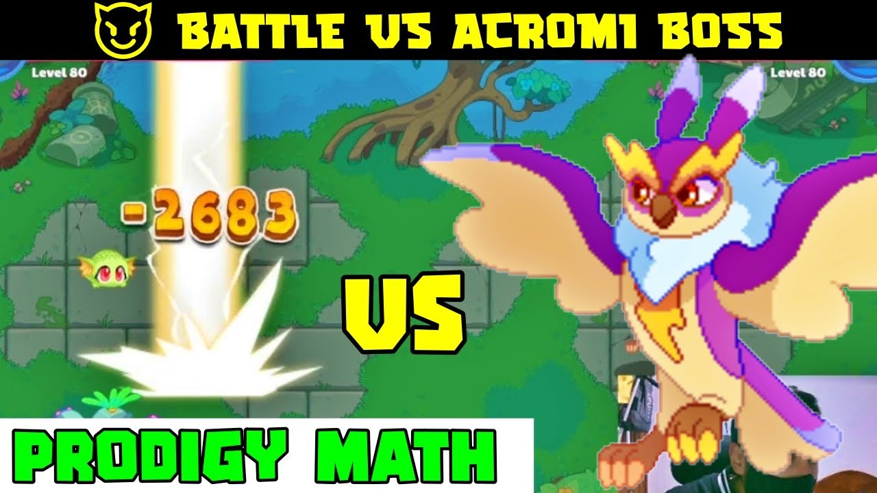 😈 BATTLE VS ACROMI BOSS - Harmony Island - Prodigy Math Game - YouTube