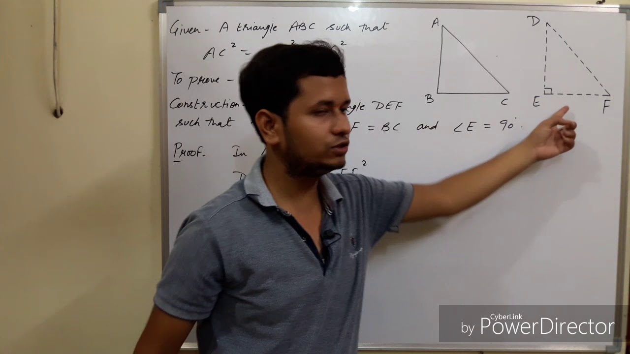 Converse of Pythagoras theorem I Class 10 I Triangles I Math - YouTube