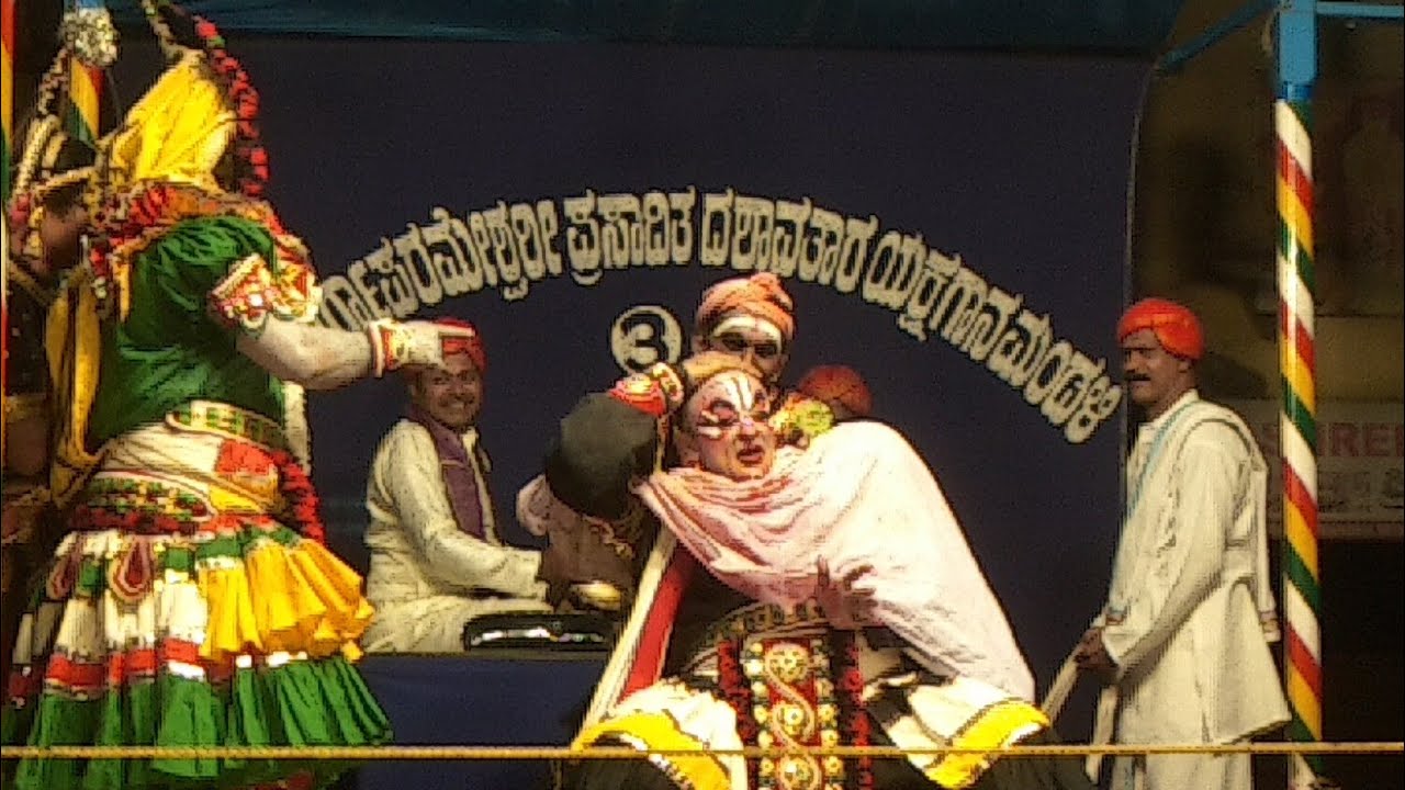 Yakshagana ರುಕ್ಮಿಣಿ ಕಲ್ಯಾಣ - ಹಾಸ್ಯ Hasya - Charmady - Mundaje ...