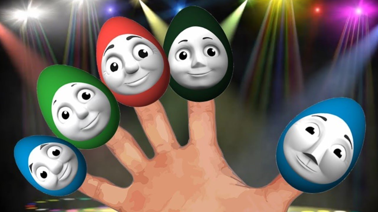 Finger Family Thomas And Friends Surprise Eggs 3D Prank Smiley Faces ...