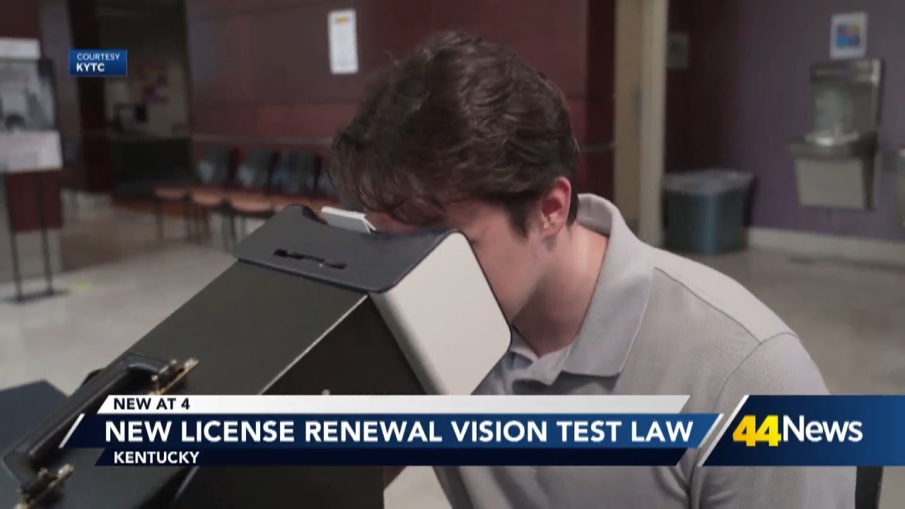 New Kentucky renewal vision test law - YouTube