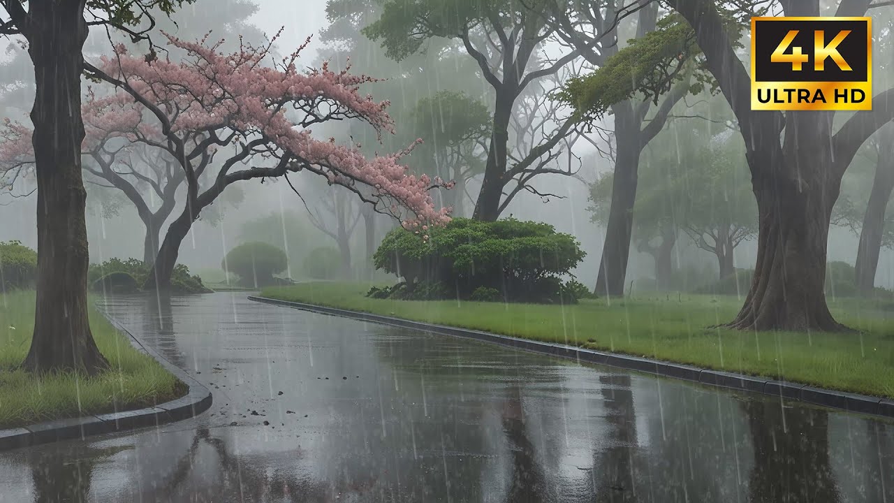 Peaceful Rain Sounds and Gentle Nature Ambience | Calming Background ...
