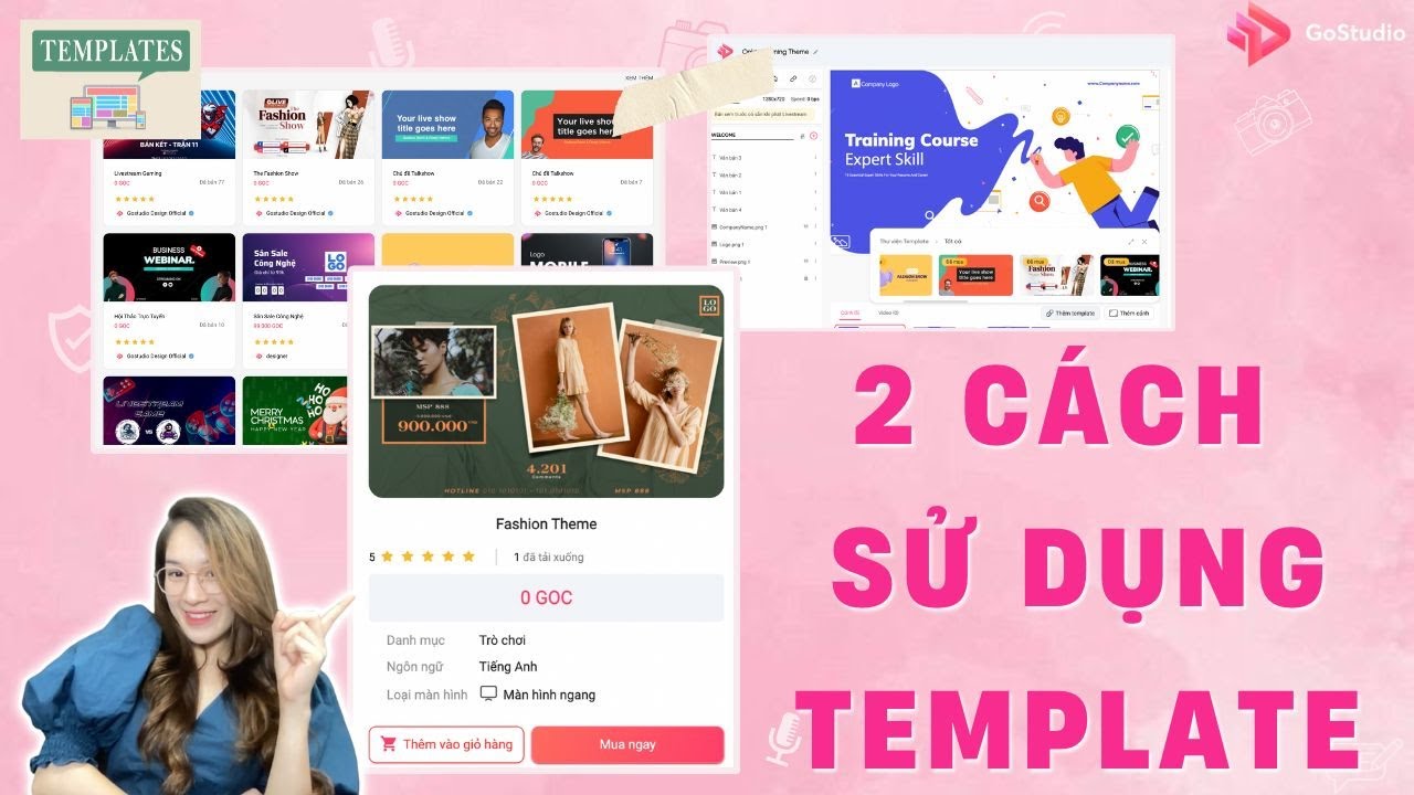 GoStudio | 2 cách sử dụng Template live stream - YouTube