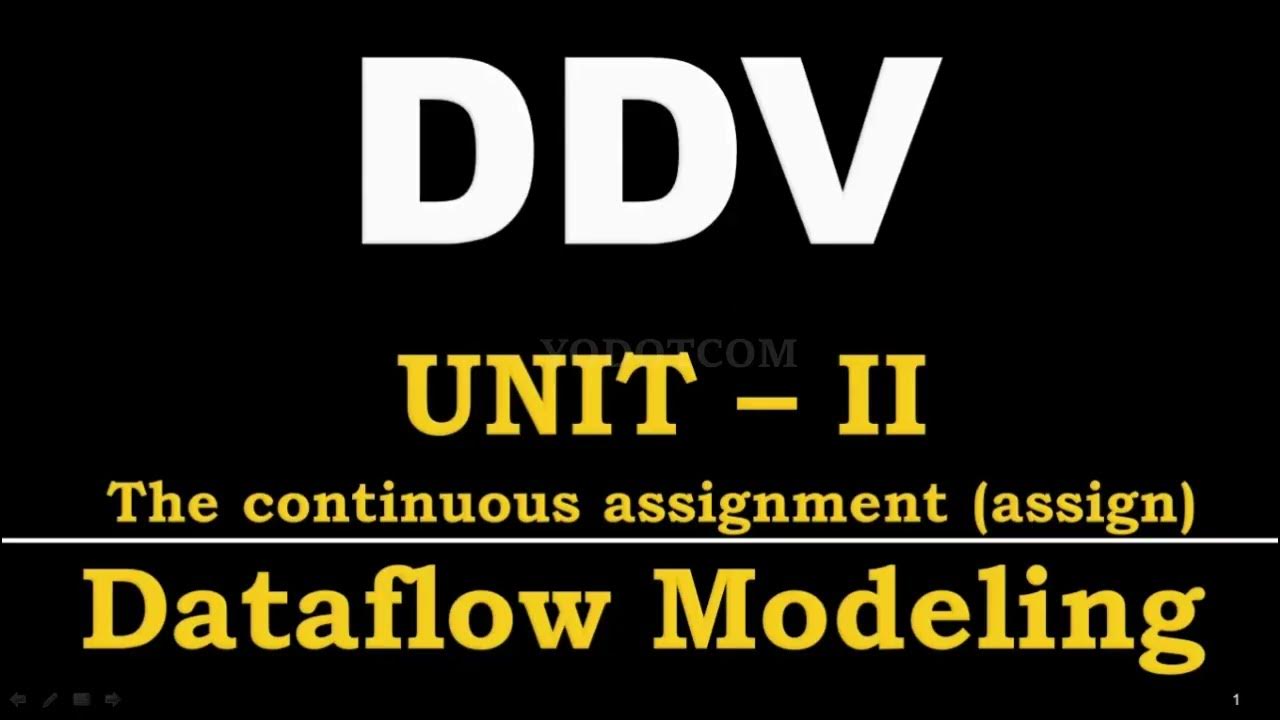 DDV UNIT II - Continuous Assignment Statement (Assign) - YouTube