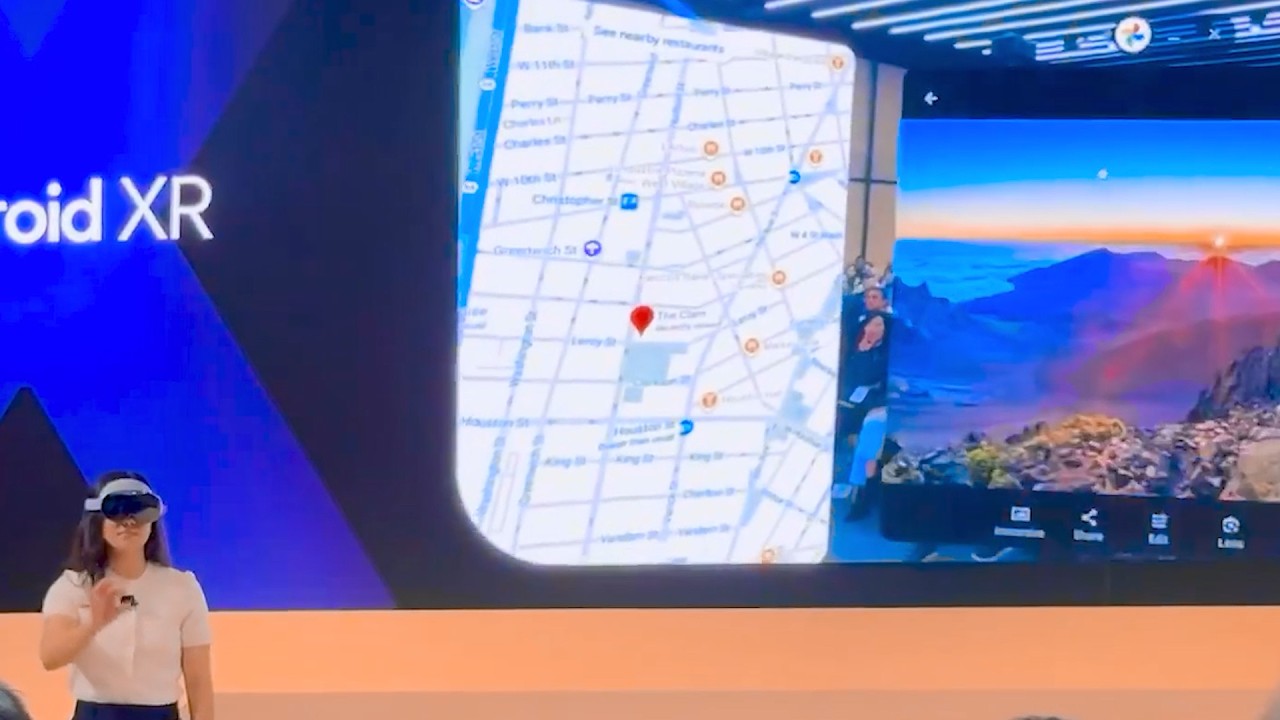 Android XR Samsung Headset: On Stage Live Demonstration - YouTube